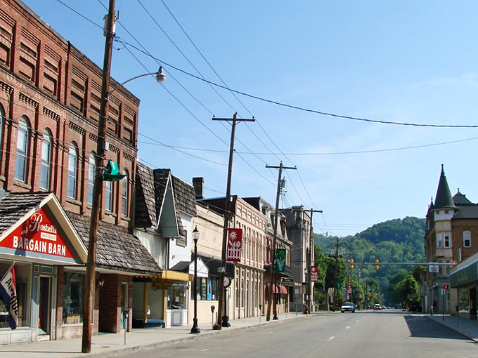 Main Street Weston looks like a movie set where time decided to take a leisurely stroll through the 20th century. Those brick buildings have stories to tell!