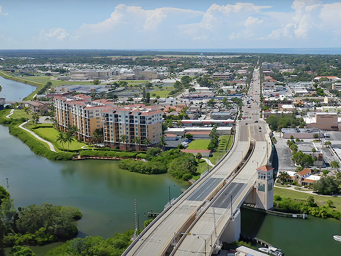 Venice's stunning aerial view showcases the perfect marriage of waterways and Mediterranean-inspired architecture. Florida's answer to Italy, minus the passport requirement.