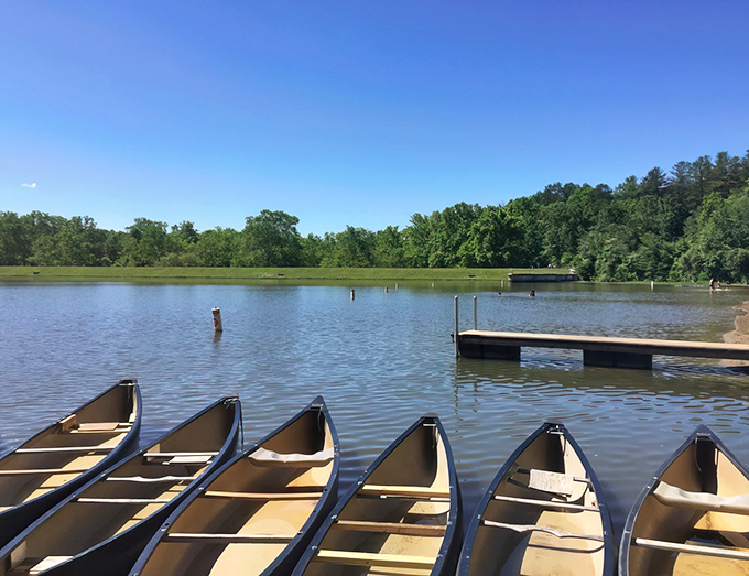 Morning mist hovers over Lake Hope like nature's own special effect. Serenity doesn't get more picture-perfect than this.