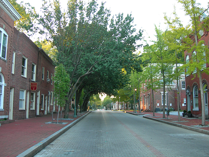 Tree-lined brick streets in historic Dover whisper stories of the past while offering affordable charm for today's retirees.
