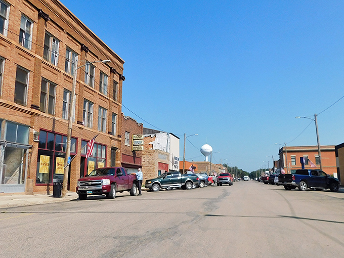 Main Street Ellendale stretches before you like a Norman Rockwell painting come to life, complete with classic brick buildings.