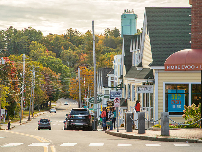 Fall foliage frames Main Street like nature's own welcome banner, inviting you to explore every charming corner.