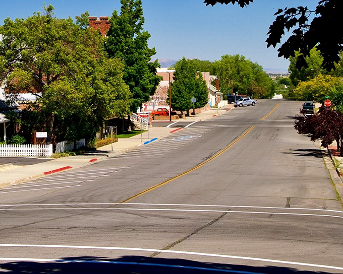 Tree-lined streets and wide-open roads – Susanville's version of a traffic jam is waiting for a deer to cross the street.