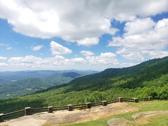 Nature's infinity pool without the resort prices. These Blue Ridge Mountain views stretch across four states, making your Instagram followers think you splurged on a luxury vacation.