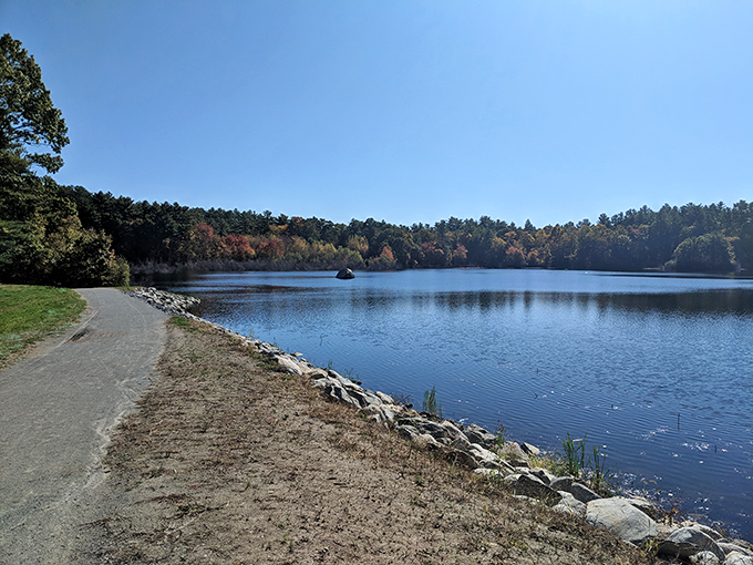 Middle Pond stretches out like nature's own infinity pool, where the only membership fee is a willingness to be amazed.