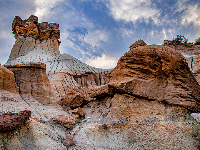 Nature's sculpture garden stands frozen in time, where wind and water have carved these otherworldly formations over millions of years. Mother Nature's patience pays off spectacularly.