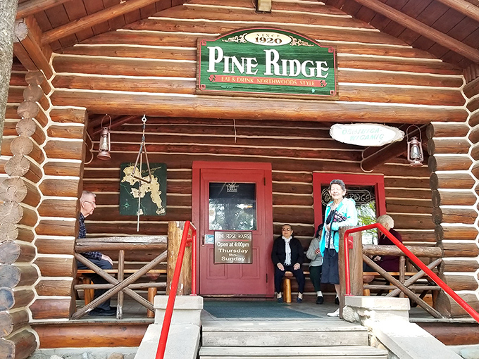 Where rustic charm meets culinary excellence &ndash; Pine Ridge's welcoming porch feels like the gateway to Wisconsin's best-kept secret.