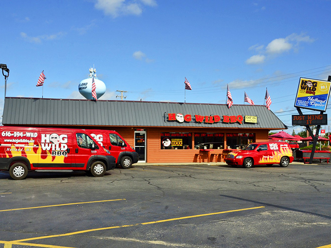 Ready to serve Holland! Look for our Hog Wild BBQ crew and delicious pulled pork right here.