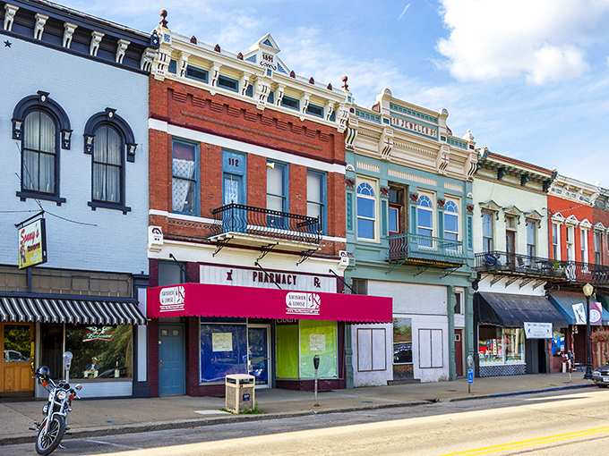 Pomeroy's colorful Main Street looks like a movie set where Norman Rockwell and Edward Hopper might meet for coffee and debate small-town aesthetics.