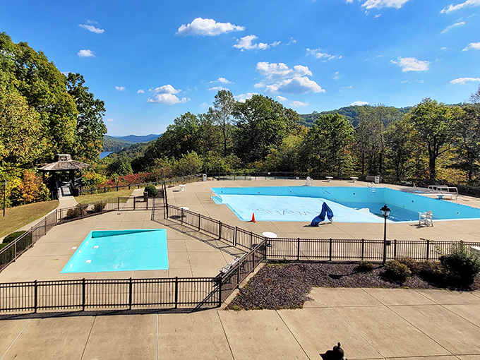 The pool complex at Shawnee offers a refreshing oasis after a day of hiking. Nothing says "I conquered nature" like a celebratory cannonball.