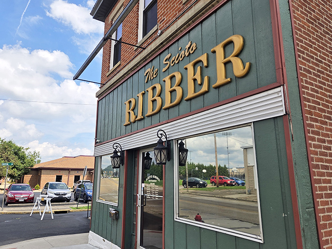 That green and gold storefront isn't trying to be fancy, just honest about serving Ohio's best-kept carnivorous secret.
