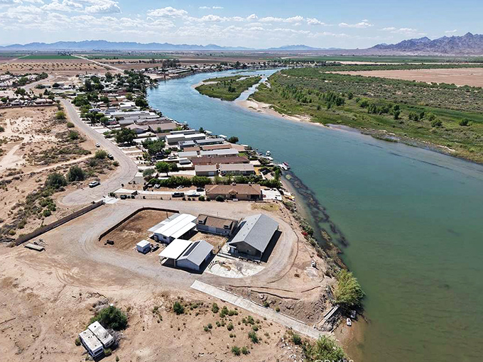 The Colorado River carves its way through Blythe like nature's own blue ribbon, creating a refreshing contrast to the desert landscape that surrounds it.