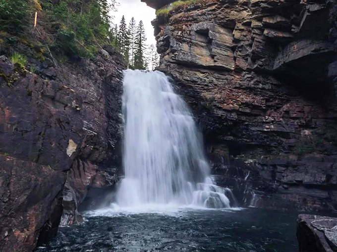 Moyie Falls cascades 85 feet through ancient rock walls, creating nature's version of a perfect Instagram moment&mdash;no filter required.