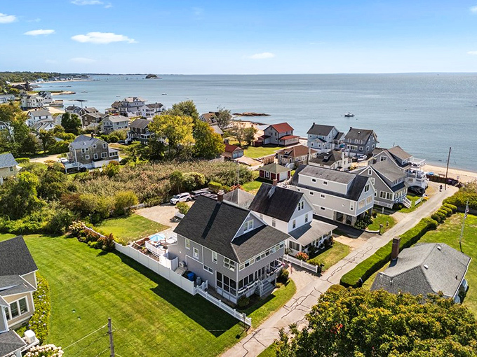 Aerial paradise where coastal dreams come true &ndash; Madison's waterfront homes offer front-row seats to nature's daily performance on Long Island Sound.