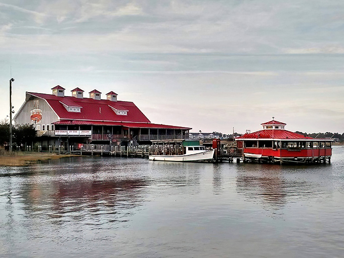 Waterfront dining doesn't get more Maryland than this&mdash;Hooper's iconic red roof and waterside dock create the perfect backdrop for seafood adventures.