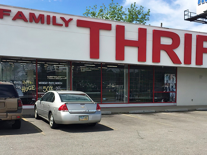 Parked cars outside Family Thrift tell the silent story of Columbus residents who came for "just one look" and stayed to fill their trunks with unexpected finds and 50% off deals.