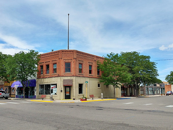Downtown Walsenburg's brick buildings stand proudly, their weathered facades whispering tales of Colorado's affordable past and present.