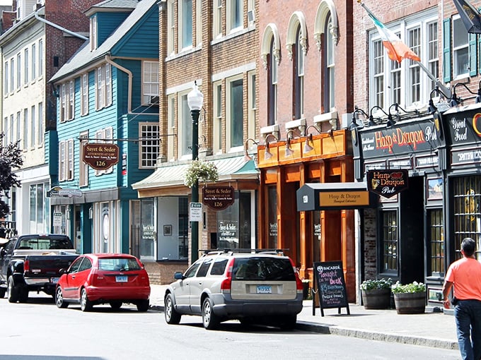 Downtown Norwich proves that colorful storefronts and charm don't require a Manhattan-sized mortgage to enjoy daily.