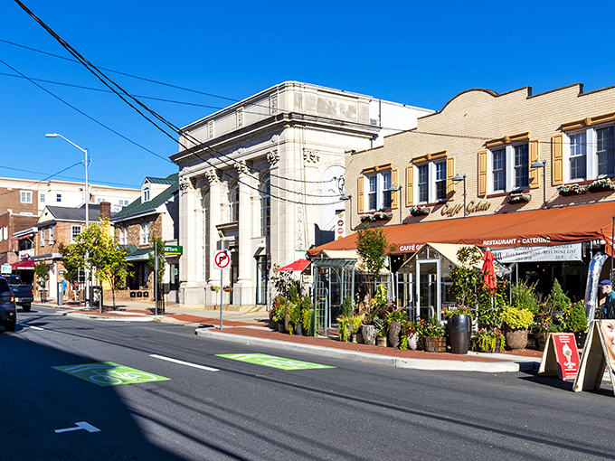 This charming streetscape proves that small-town America still knows how to do downtown right.