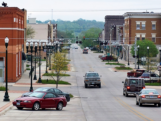 Main Street Cherokee unfolds like a Norman Rockwell painting, where parking meters actually work and nobody honks.