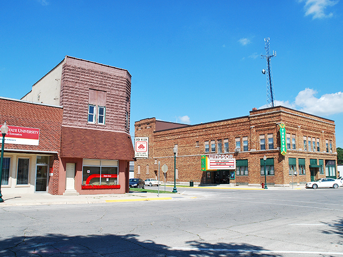 Hampton's historic downtown buildings stand like stalwart guardians of small-town charm, where brick facades tell stories spanning generations.