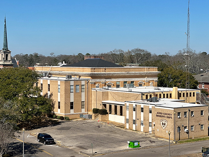 Downtown Laurel's historic architecture stands as a testament to Southern permanence, where brick buildings have witnessed generations come and go while keeping prices firmly in the past.