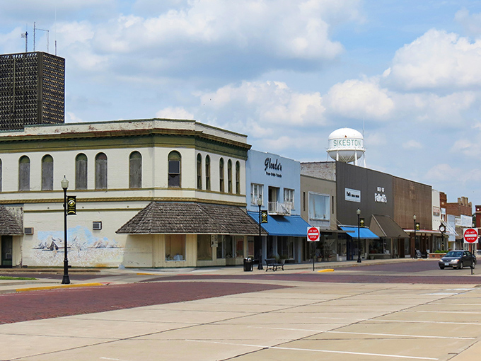 Downtown Sikeston stands as a living postcard of small-town America, where the iconic water tower watches over streets that move at a refreshingly human pace.