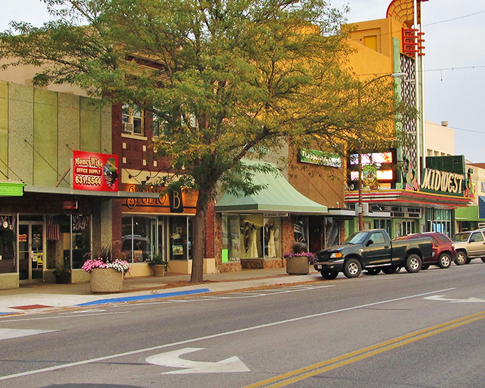 Downtown Scottsbluff's historic Broadway district, where time slows down and your dollar stretches further than your imagination thought possible.