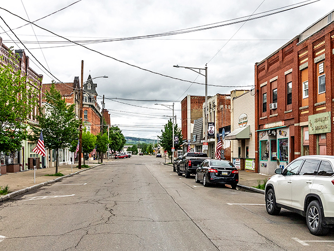 Sayre's main street offers that increasingly rare small-town charm where you can actually find parking and nobody's in a hurry to go nowhere.