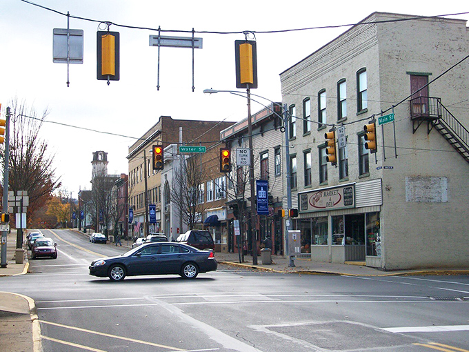 Downtown Muncy's intersection captures that perfect small-town vibe &ndash; where traffic lights seem more like friendly suggestions and everyone knows which parking spots belong to whom.
