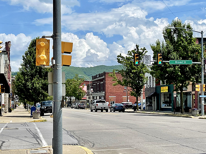Downtown Emporium welcomes you with that perfect small-town charm – where traffic lights feel like optional suggestions and mountains cradle the community like protective grandparents.
