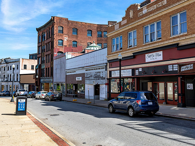 Downtown Pawtucket showcases its industrial heritage with brick buildings that once hummed with manufacturing now finding new purpose in the modern economy.