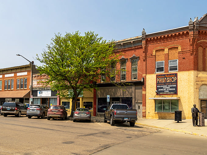 Downtown Pierre's historic brick buildings stand as sentinels of simpler times, where small-town charm meets capital city significance.
