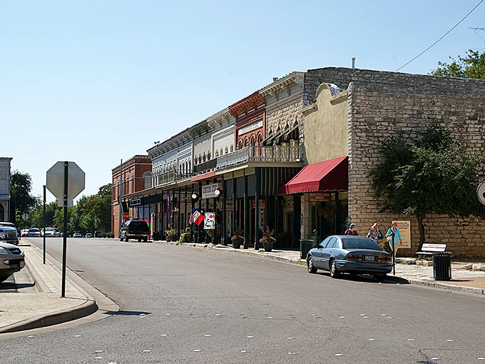 Granbury's historic downtown looks like a movie set, but these limestone buildings house real shops where locals remember your coffee order after just one visit.