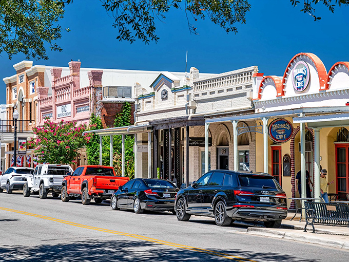 Bastrop's historic downtown looks like a movie set, but these colorful storefronts house real businesses where your dollar stretches further than your patience in big city traffic.