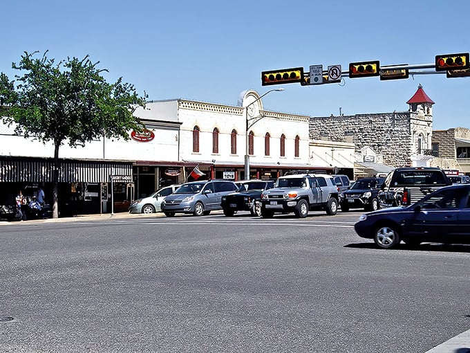 Main Street Fredericksburg welcomes you with its historic charm and distinctive German-Texan architecture, creating a living postcard where past and present blend effortlessly.