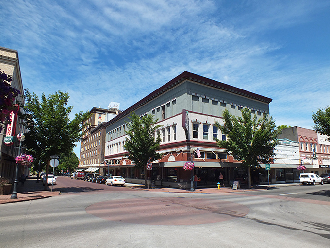 Historic charm meets small-town tranquility in downtown Centralia, where century-old buildings stand proudly against Washington's ever-changing skies.