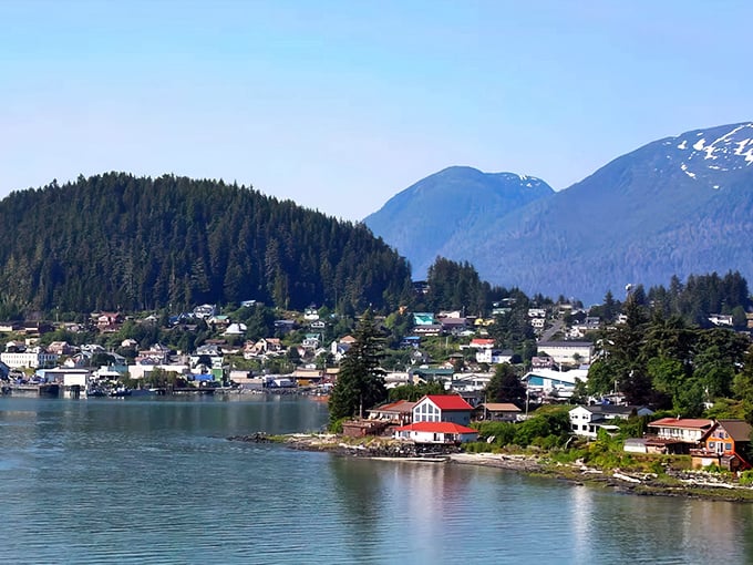 Wrangell's waterfront paradise unfolds like a painting&mdash;colorful homes nestled between mountains and sea, nature's perfect sandwich with civilization as the filling.