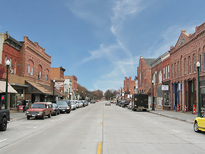 Main Street Dell Rapids feels like walking onto a movie set, except everything's real and nobody's selling autographs.
