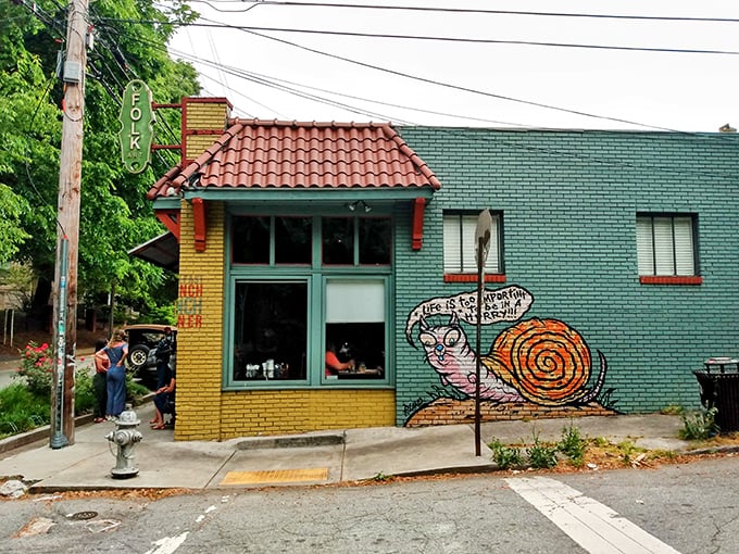 That technicolor exterior isn't just eye-catching&mdash;it's a promise that breakfast inside will be equally unforgettable and bold.