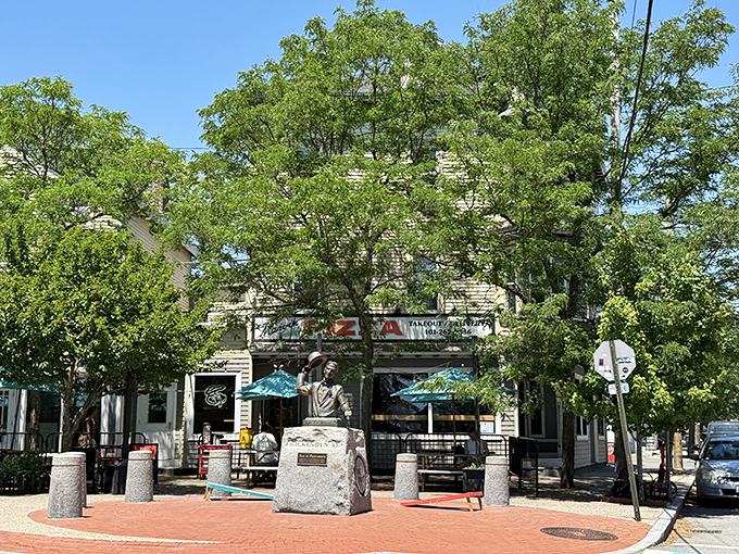 Shaded by leafy trees, Pizza Marvin's exterior feels like a neighborhood secret waiting to be discovered by hungry Providence wanderers.