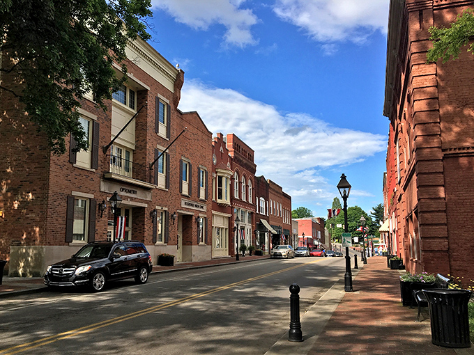 Historic Main Street in Rogersville looks like a movie set where time decided to take a leisurely stroll through the centuries, brick by charming brick.