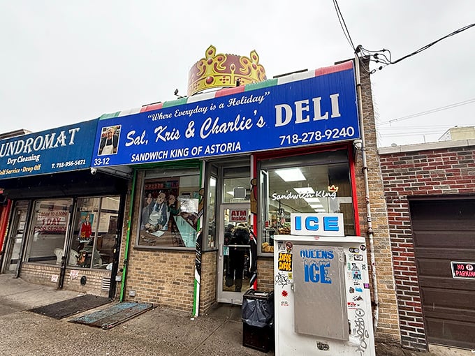 The pilgrimage begins! Rain or shine, the Sandwich King awaits, ready to make a monster sub that will change your life.