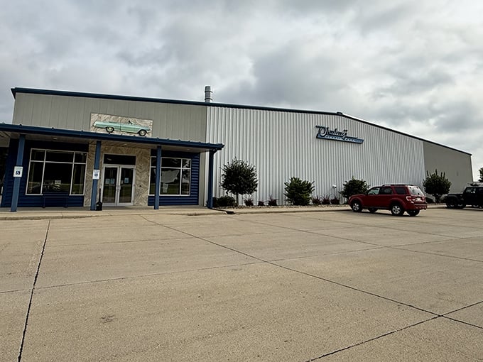 The unassuming exterior of the Antique Car Museum of Iowa houses automotive treasures that would make any gearhead's heart race faster than a V8 engine.