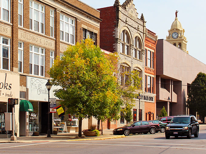 Stately brick buildings line Marion's Center Street, where small-town economics meet big-city character without the big-city price tag.