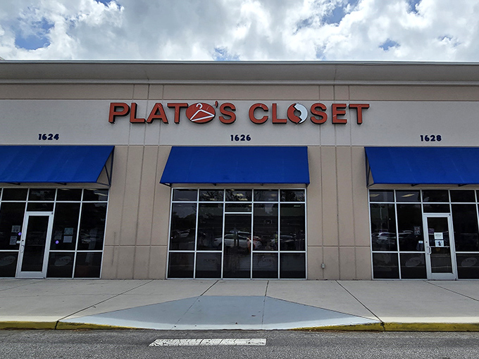 The unassuming storefront of Plato's Closet in Kissimmee hides a treasure trove of fashion finds that would make any bargain hunter's heart skip a beat.