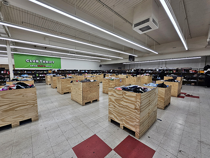 The bright green banner of Club Thrift promises "PRICE DROPS DAILY" &ndash; a siren call to bargain hunters throughout Eugene and beyond.