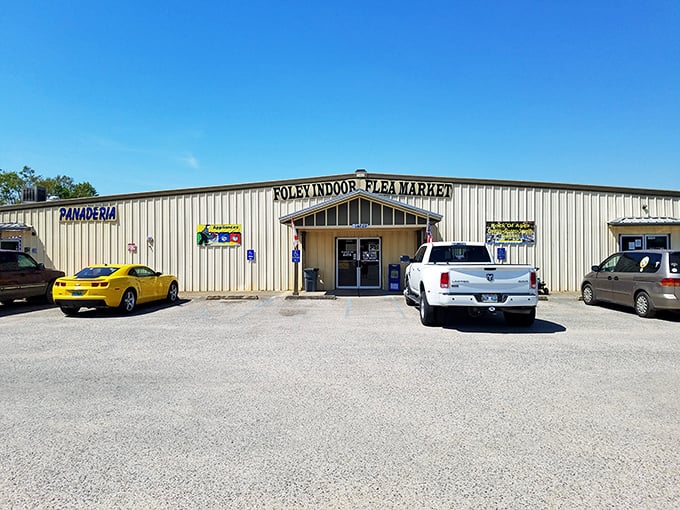 The unassuming exterior of treasure-hunting paradise. Like finding a five-star restaurant in a gas station, appearances can be deliciously deceiving.