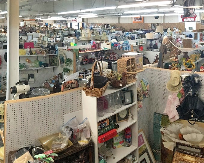 The ultimate "I spy" game for grown-ups! Past Time's labyrinth of vendor booths stretches as far as the eye can see.