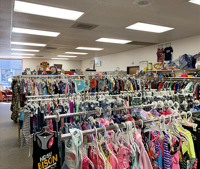 The children's section alone could outfit an entire elementary school without requiring anyone to take out a small business loan first.